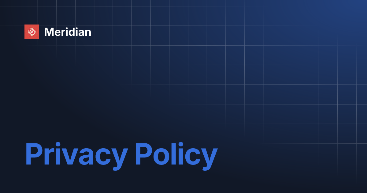 Privacy Policy | Meridian